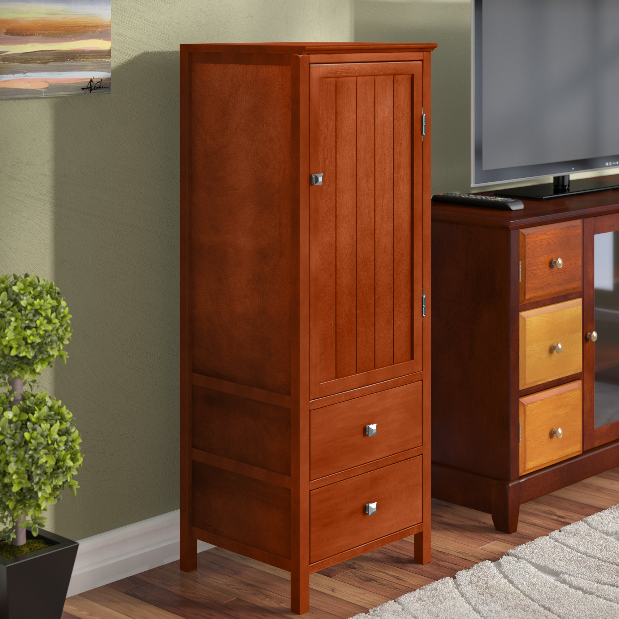 Red Barrel Studio® Glasco 47.44'' Tall 1 - Door Accent Cabinet ...
