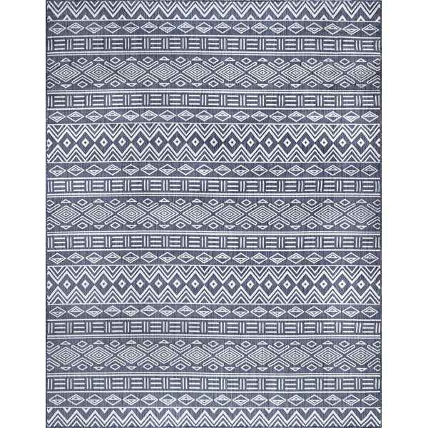 Langley Street Farrington Gurney Moroccan Navy/White Indoor / Outdoor ...