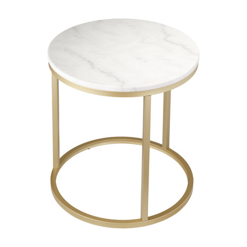 Hazelwood Home Marble Side Table & Reviews | Wayfair.co.uk
