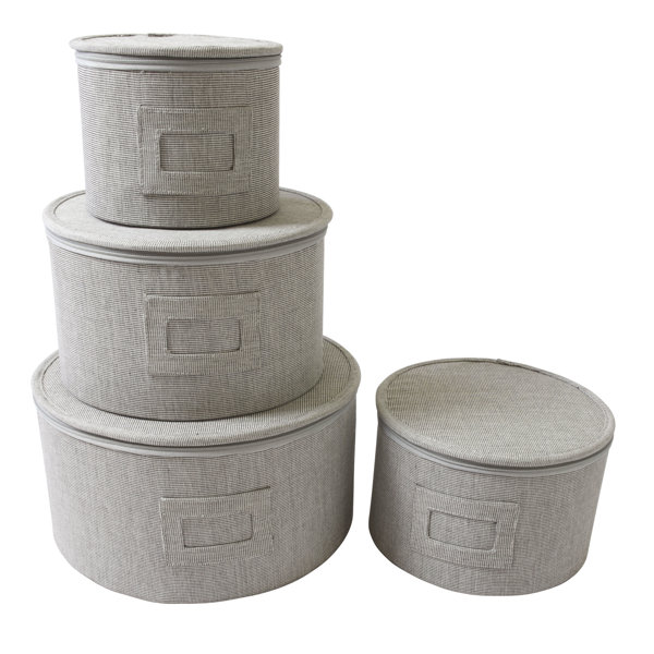 In This Space 4 Piece Round Plate Storage Case Set & Reviews | Wayfair