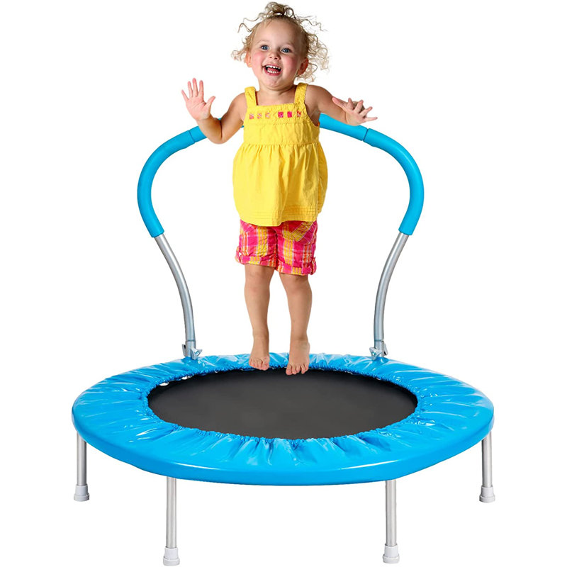 Sapphome 36' Round Indoor Kid/Toddler Trampoline with Handlebar | Wayfair