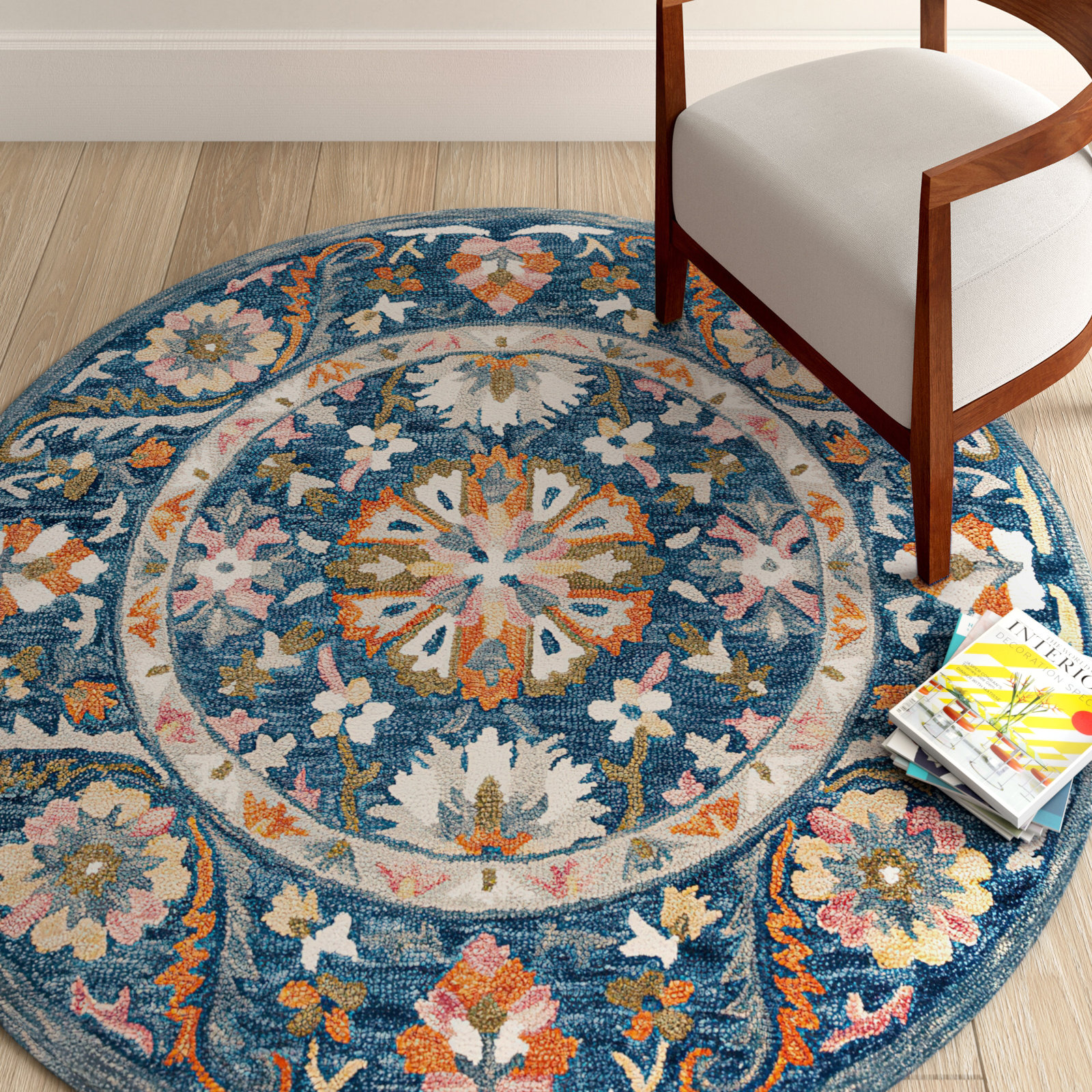 Langley Street Handmade Hand Tufted Green/Blue/Orange/Yellow/Pink/Ivory ...