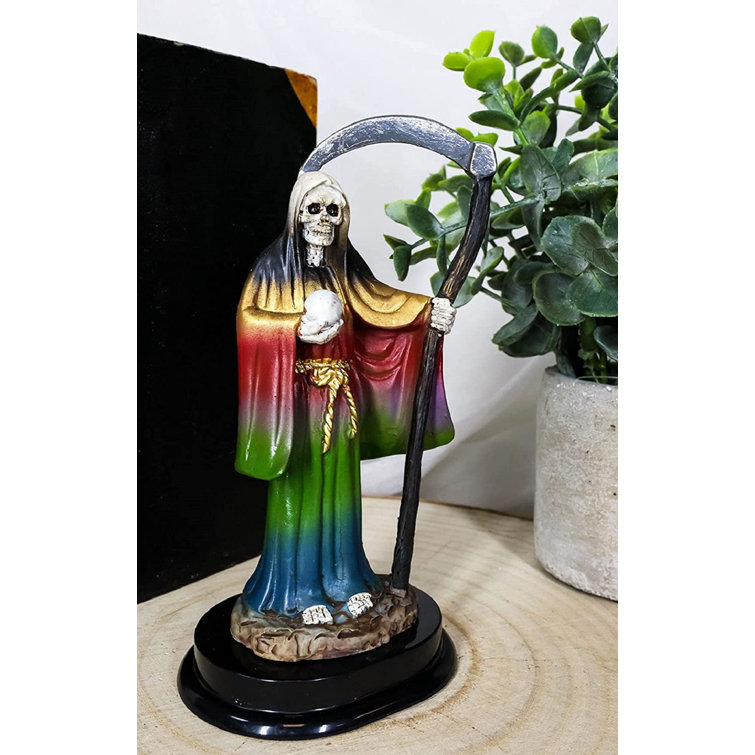 Trinx Carabeo Rainbow Santa Muerte Skeleton Figurine | Wayfair