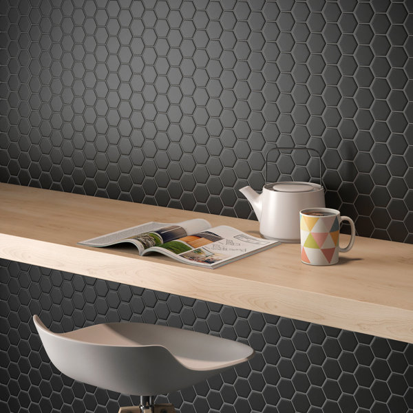 Splash Tile Cascade 2" x 2" Porcelain Honeycomb Mosaic Wall & Floor ...