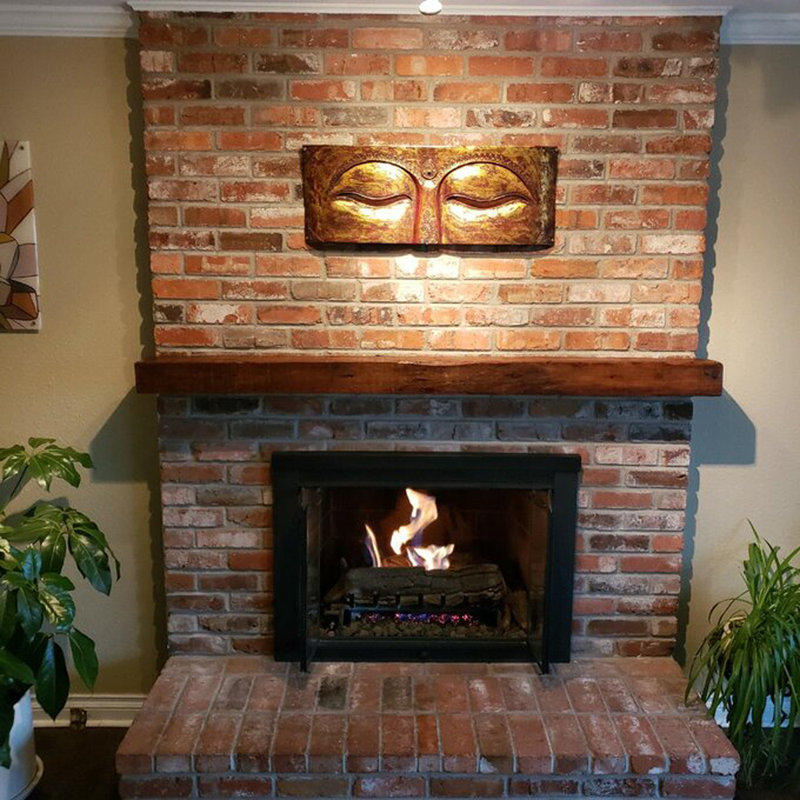 Creative Hardwoods Authentic Reclaimed Barn Beam Fireplace Mantel 6"H x ...