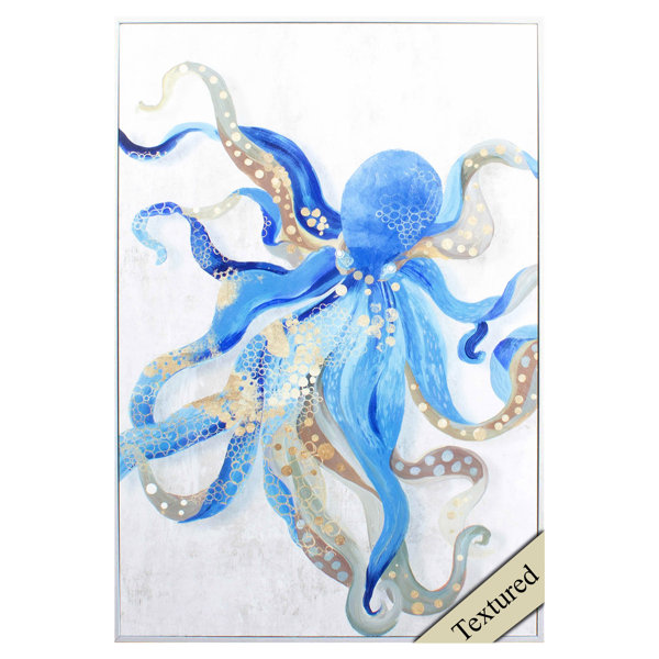Dovecove Octopus - Picture Frame Painting | Wayfair