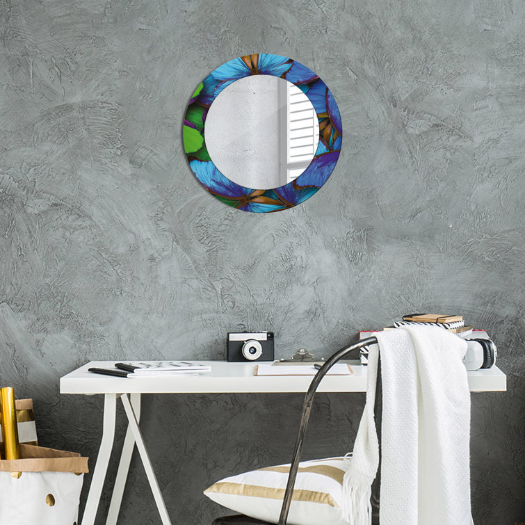 East Urban Home Huldar Round Glass Wall Mirror | Wayfair.co.uk