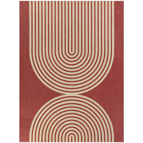 Etta Avenue™ Helmdon Performance Red/Cream Rug & Reviews | Wayfair