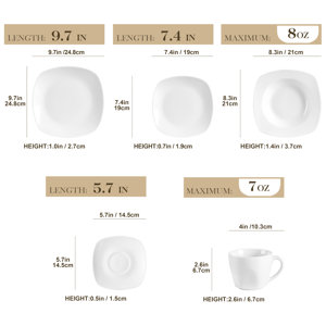 Brayden Studio® Alisi Porcelain China Dinnerware Set - Service for 6 ...