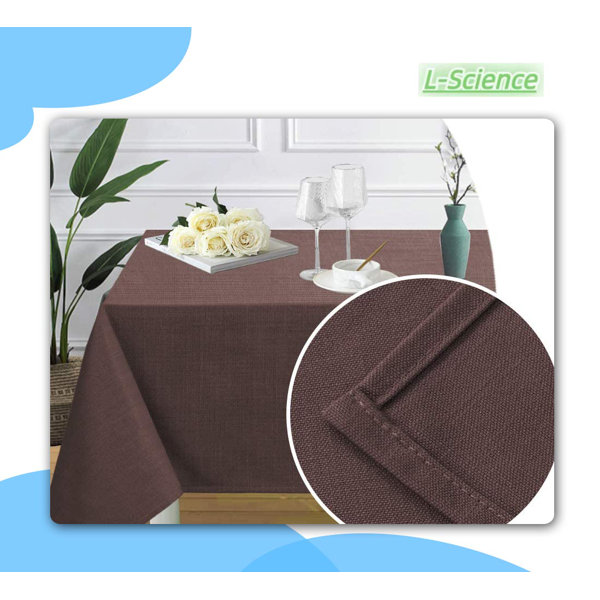 Latitude Run® Linen Textured Table Cloths Rectangle | Wayfair