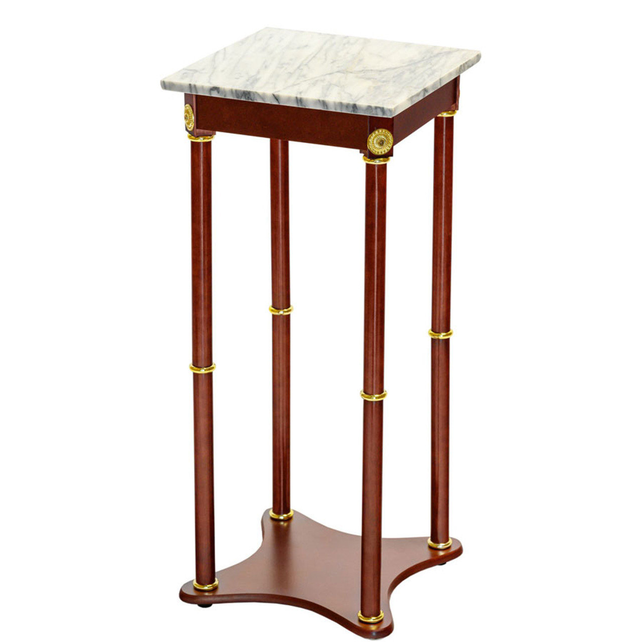 Canora Grey Nobles Square Pedestal Marble Plant Stand & Reviews | Wayfair