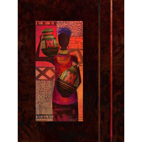 Wildon Home® African Woman With Vessels 1 - Wrapped Canvas Print | Wayfair