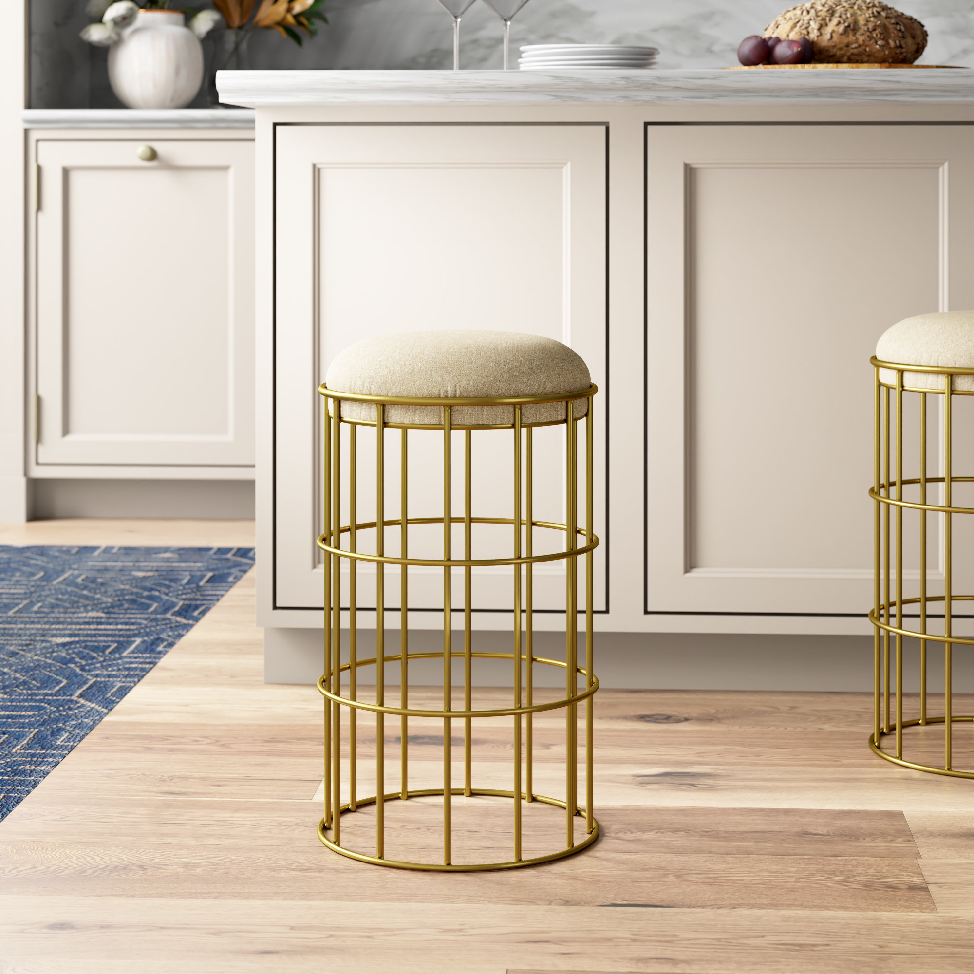 Noir Ryley Metal Counter Stool | Wayfair