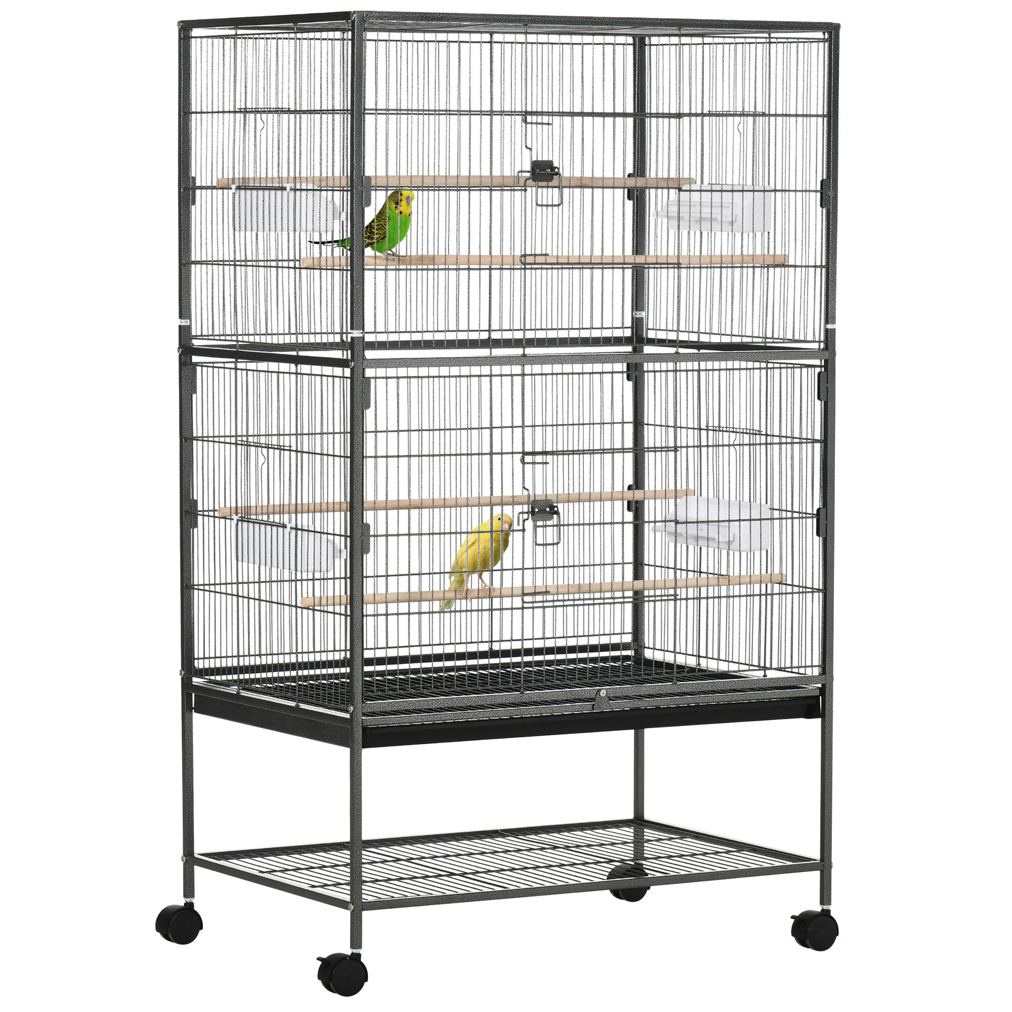 Archie & Oscar Hollingsworth 132Cm Steel Flat Top Floor Bird Cage with ...