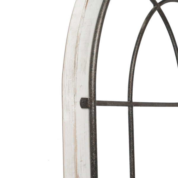 Ophelia & Co. Distressed Wood And Metal Window Arch Wall Decor | Wayfair