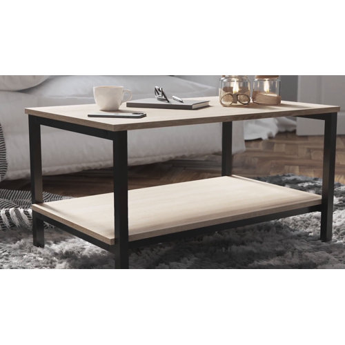 Flash Furniture Modern Industrial 2 Tier Rectangular Metal And ...