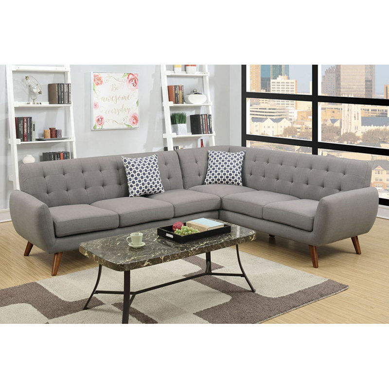 Corrigan Studio® Koetke 111'' Wide Right Hand Facing Modular Seating ...