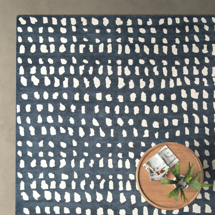 Glory Handmade Wool Navy/White Rug & Reviews | AllModern