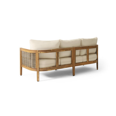 Sand & Stable Jacie 76.5'' Wide Outdoor Patio Sofa with Cushions ...