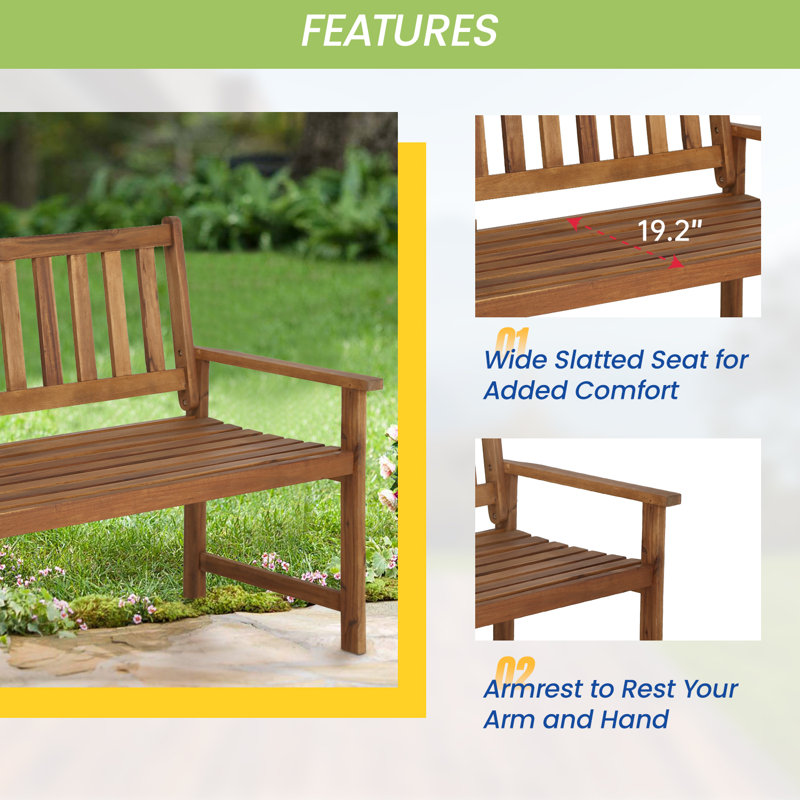 Wade Logan® Arjina Outdoor Bench & Reviews | Wayfair