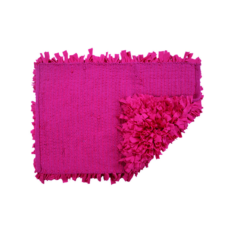 Ebern Designs Rosebank Handmade Hand-Knotted Hot Pink Rug & Reviews ...