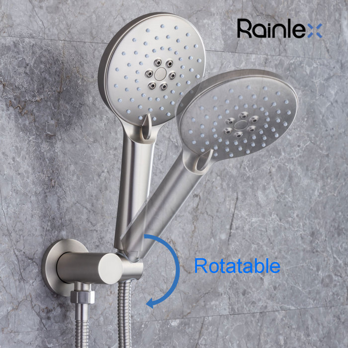 Rainlex Wall Mounted Pressure Balance Shower SystemCombo(rough-in Valve ...