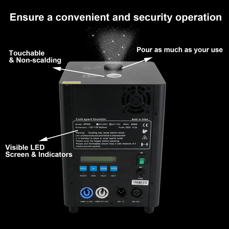 Bruce&Shark 600W Electronic Cold Spark Firework Machine | Wayfair