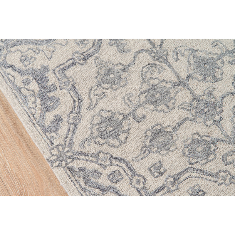 Cece Handmade Wool Gray Rug & Reviews | Birch Lane