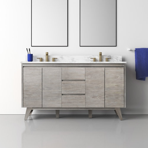 Modern Double Bathroom Vanities | AllModern