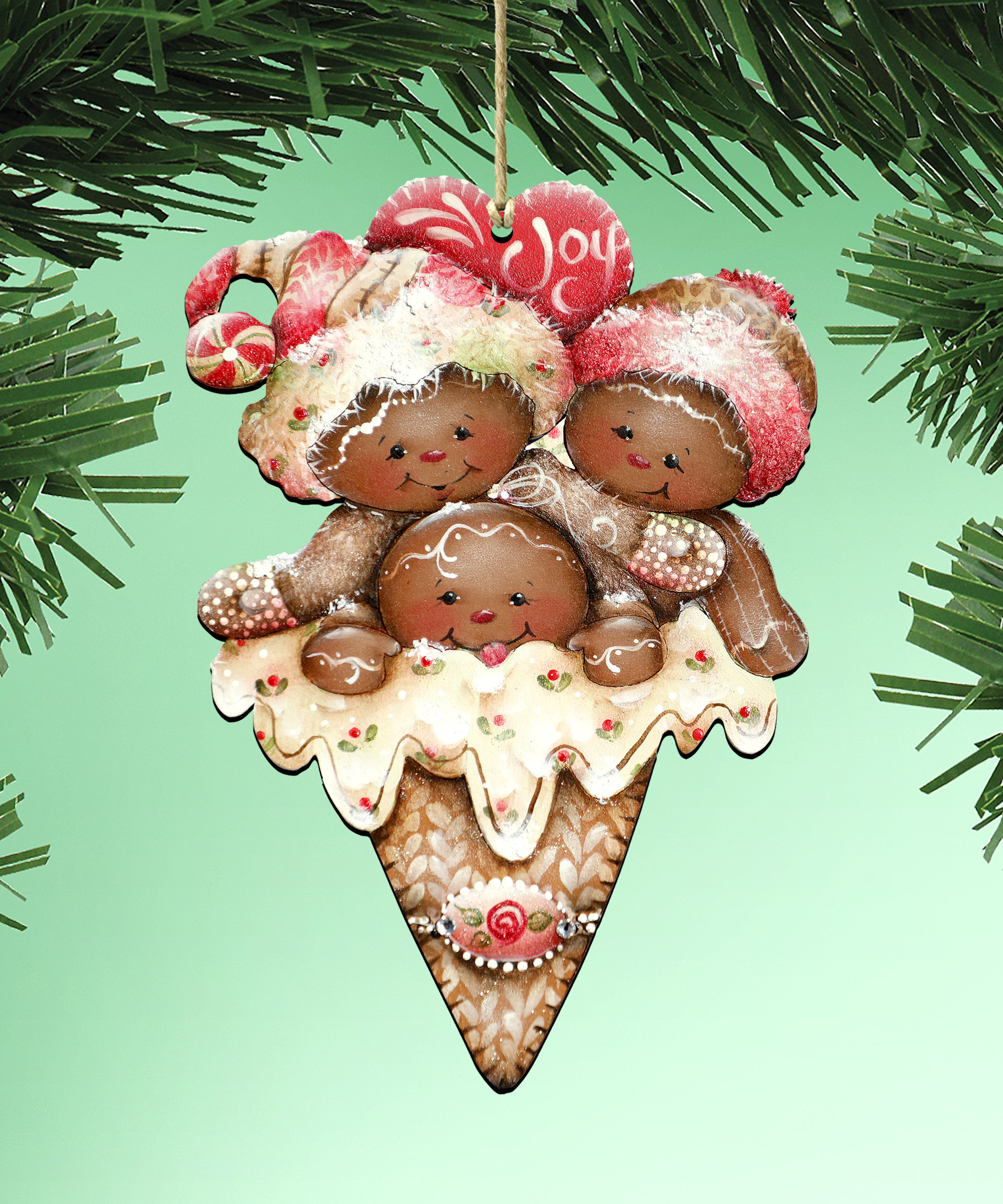 The Holiday Aisle® Gingerbread Man Hanging Figurine Ornament | Wayfair