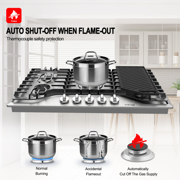 Gaslandchef 30" Nature Gas Cooktop with 5 Burners | Wayfair