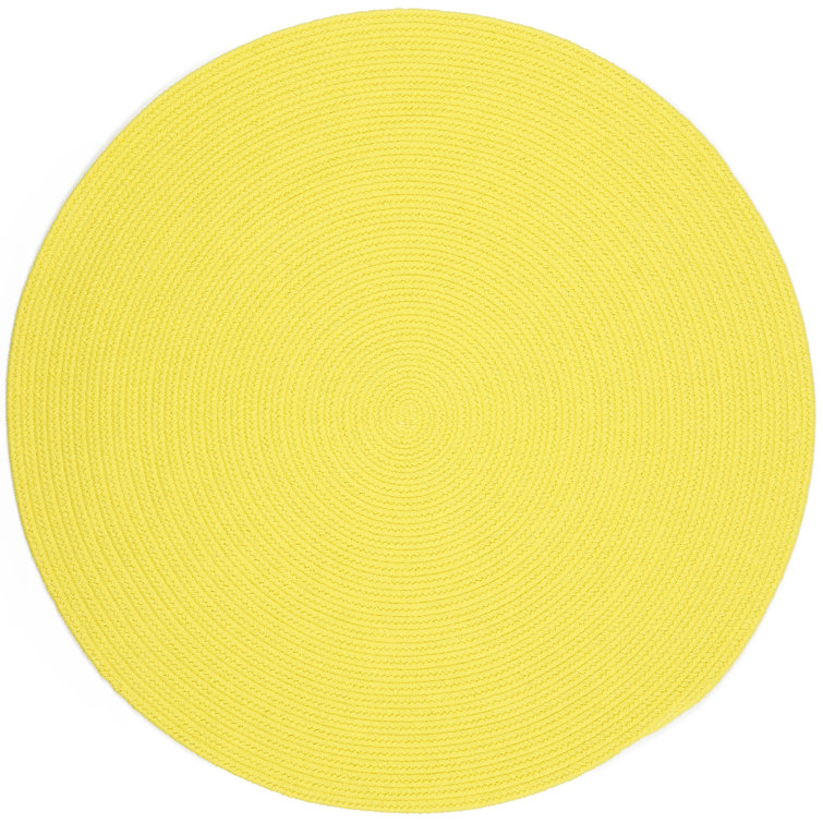 August Grove® Misha Hand Braided Yellow Indoor / Outdoor Area Rug ...