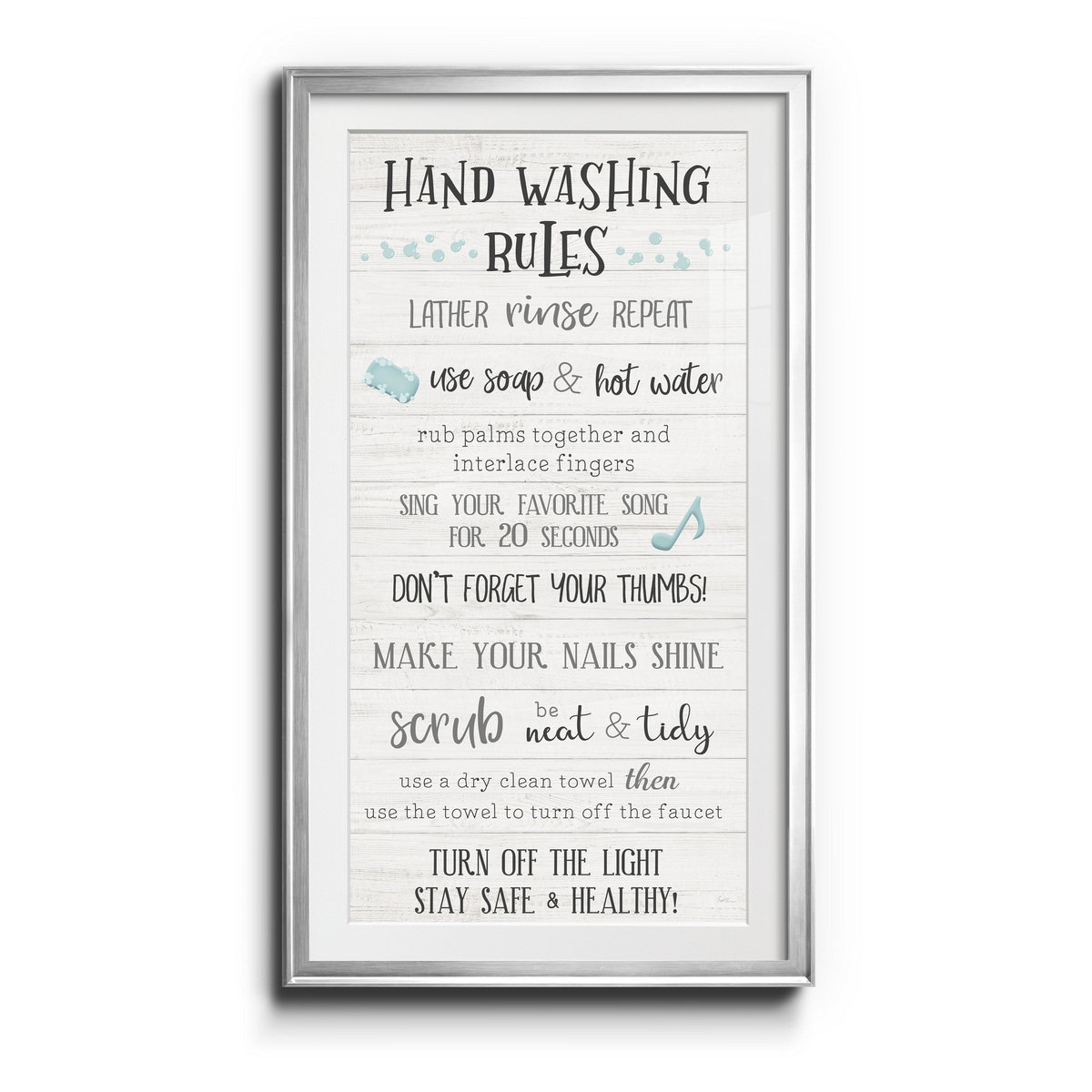 WexfordHome Hand Washing Rules - Print | Wayfair