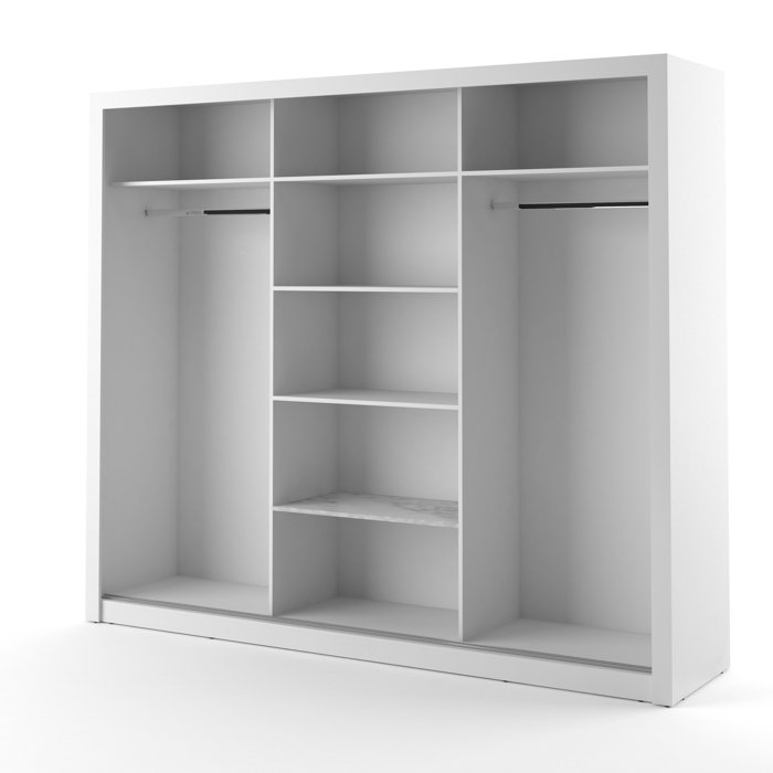 Zipcode Design Creekbluff 3 Door Wardrobe & Reviews | Wayfair.co.uk