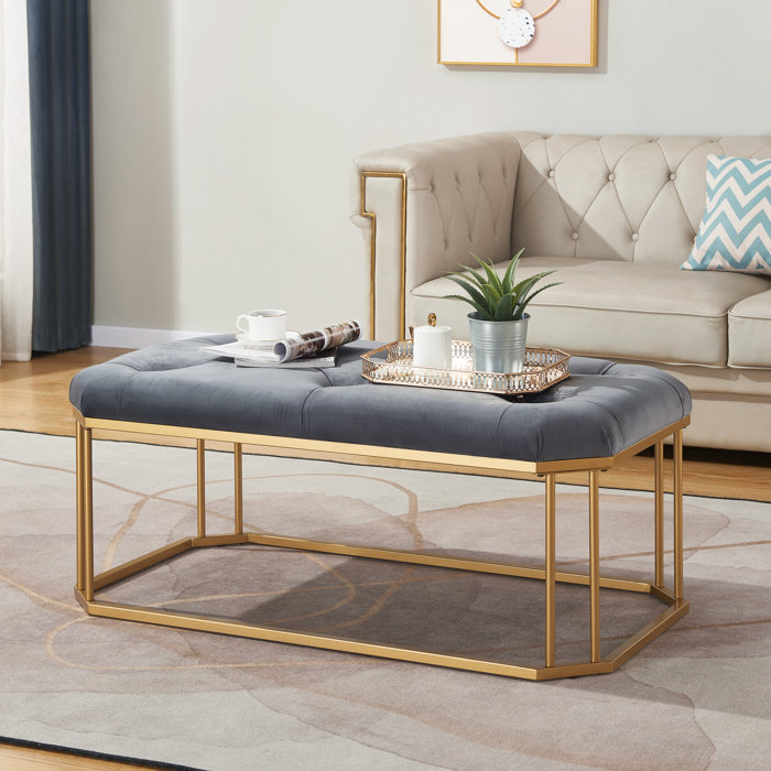 Everly Quinn Otten Upholstered Ottoman | Wayfair