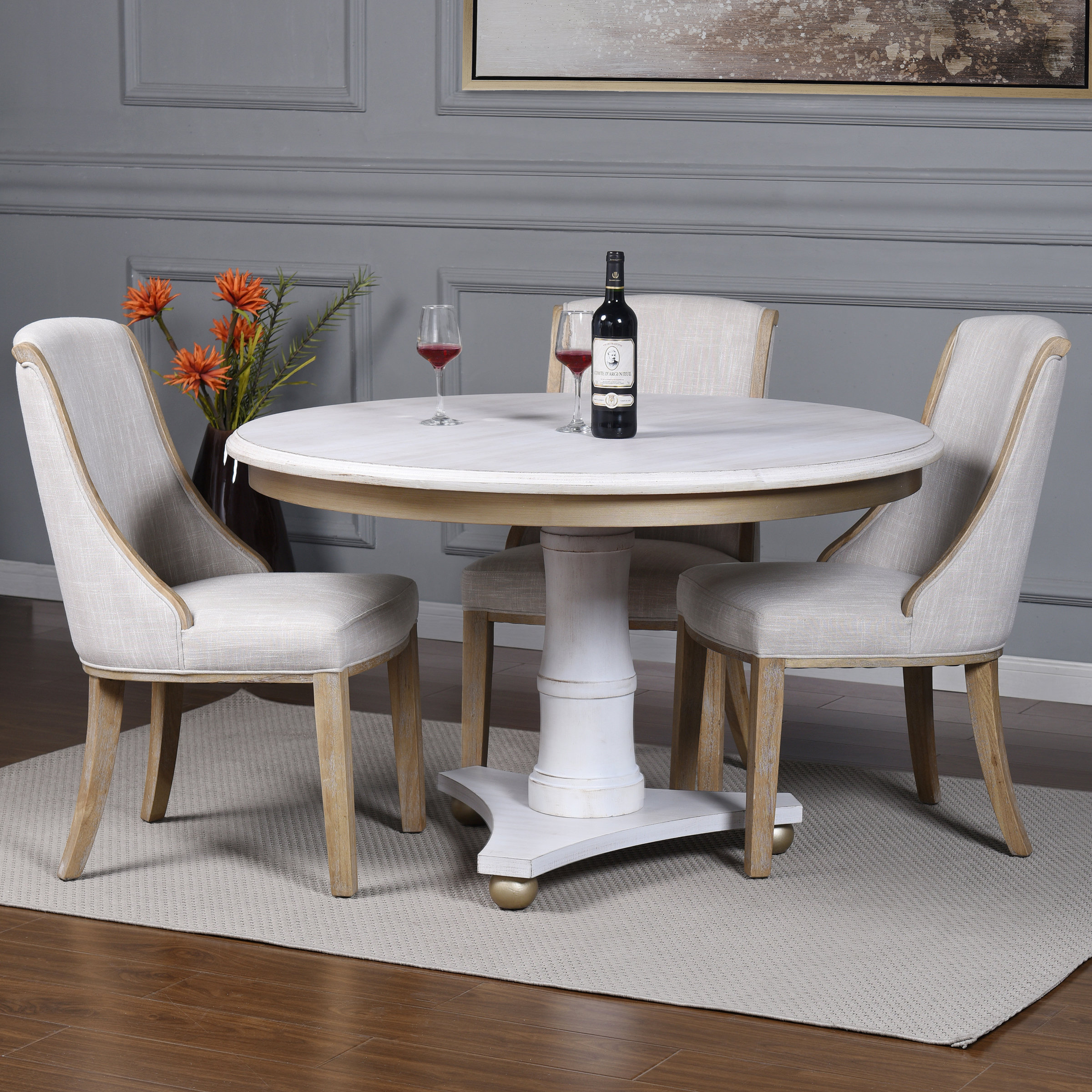 Canora Grey Cheilon 48'' Pedestal Dining Table | Wayfair