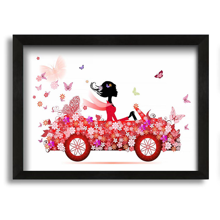 ClassicLiving Flower Car - Picture Frame Graphic Art on Canvas ...