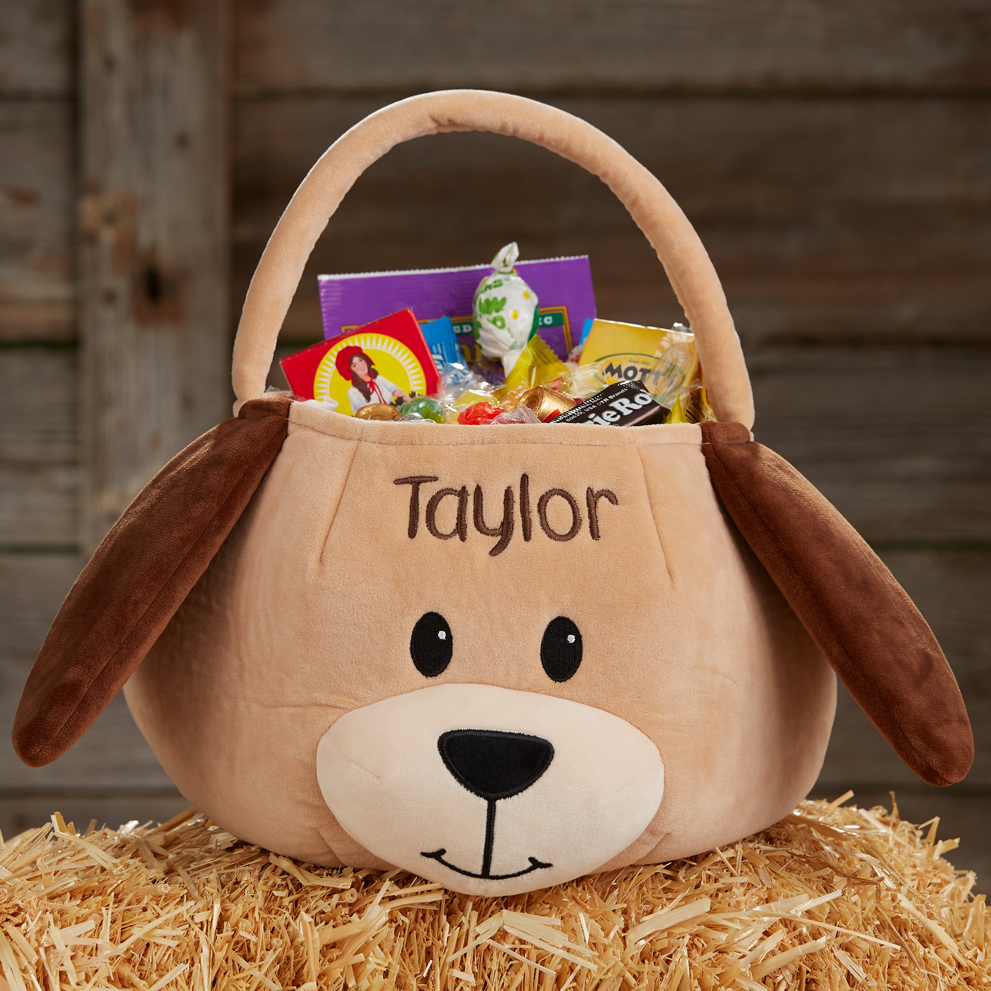 Personalization Mall Puppy Embroidered Plush Polyester Bucket | Wayfair