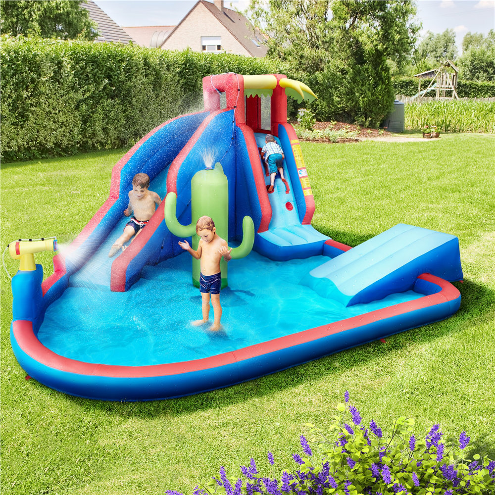 Yaheetech 15' x 13' Inflatable Water Slide with Air Blower | Wayfair