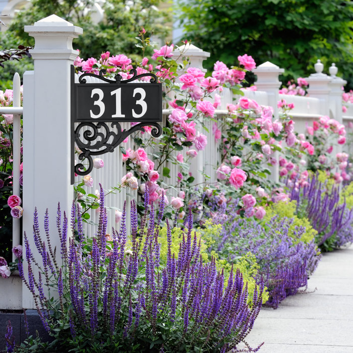 Whitehall Products Nite Bright Acanthus Reflective Lawn Address Sign ...