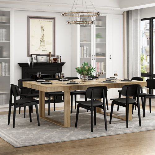 Latitude Run® Rectangular Wood Grain Dining Table & Reviews | Wayfair