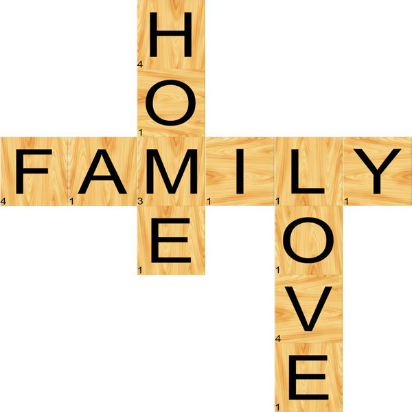 Winston Porter Home Family Love Scrabble Vinyl Letters Unique for ...