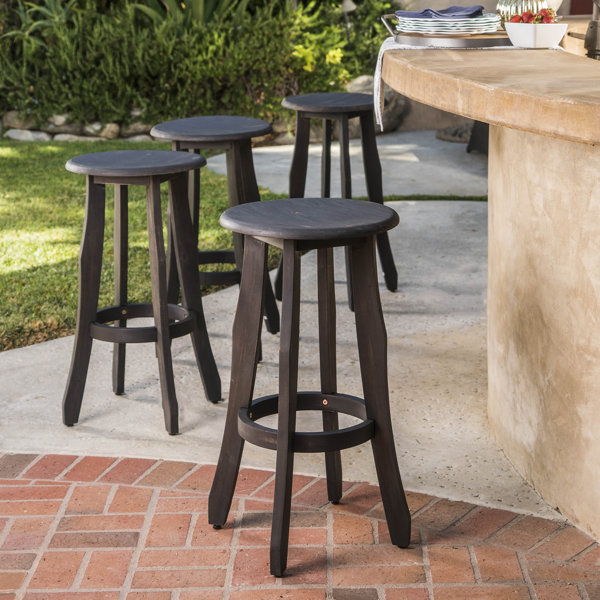 Loon Peak® Rockridge Acacia Outdoor Stool & Reviews | Wayfair