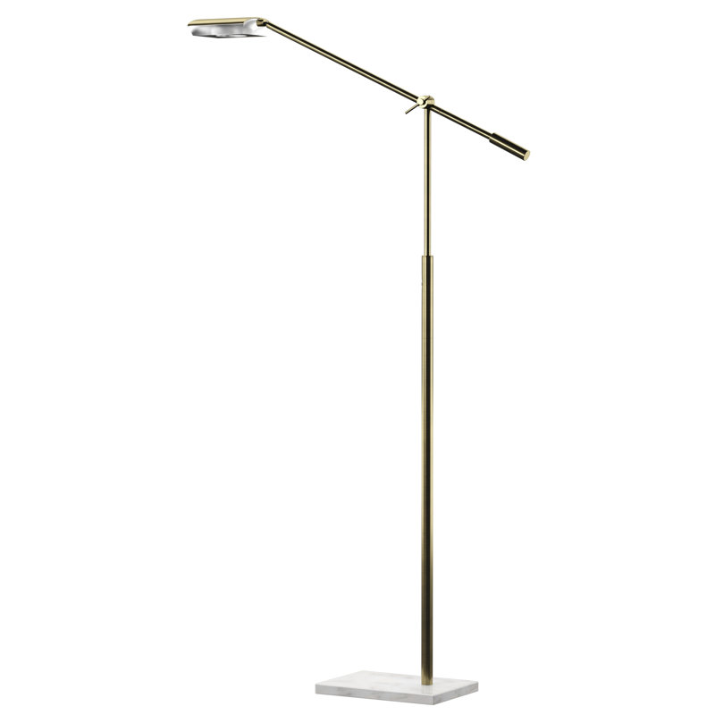 Latitude Run® Amaree White Marble LED Task/Reading Floor Lamp & Reviews ...