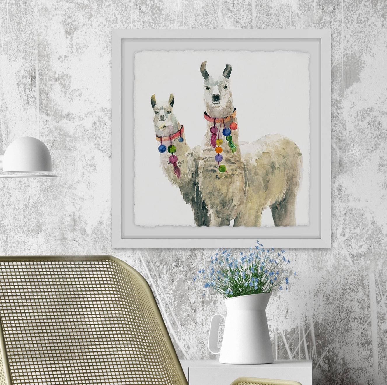 Brayden Studio® Llama Pair - Picture Frame Print & Reviews | Wayfair