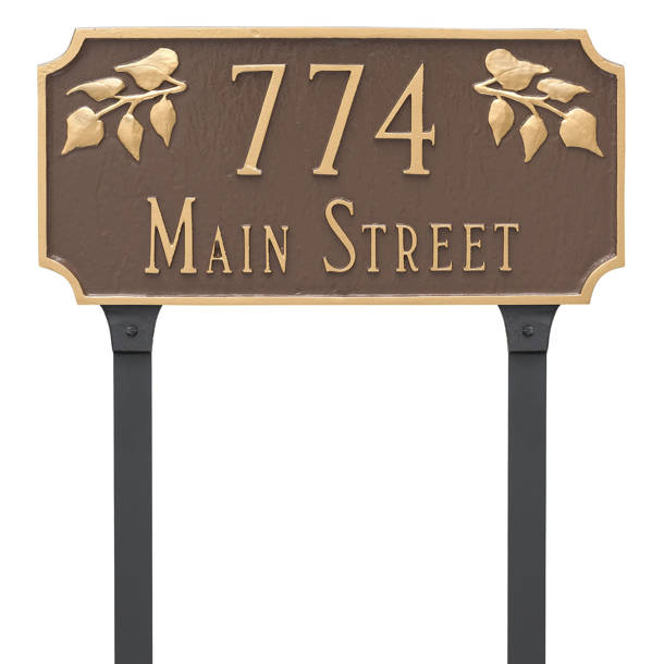 Montague Metal Products Princeton 1-Line Hanging Address Plaque ...