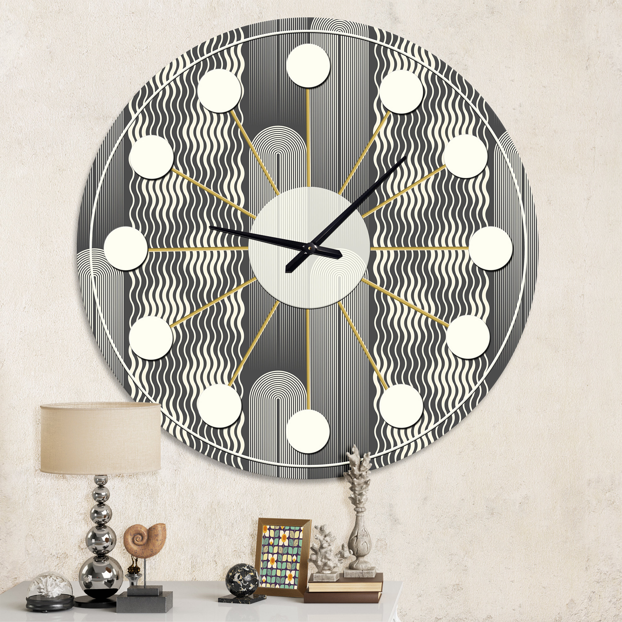 Mid Century Modern Wall Clock