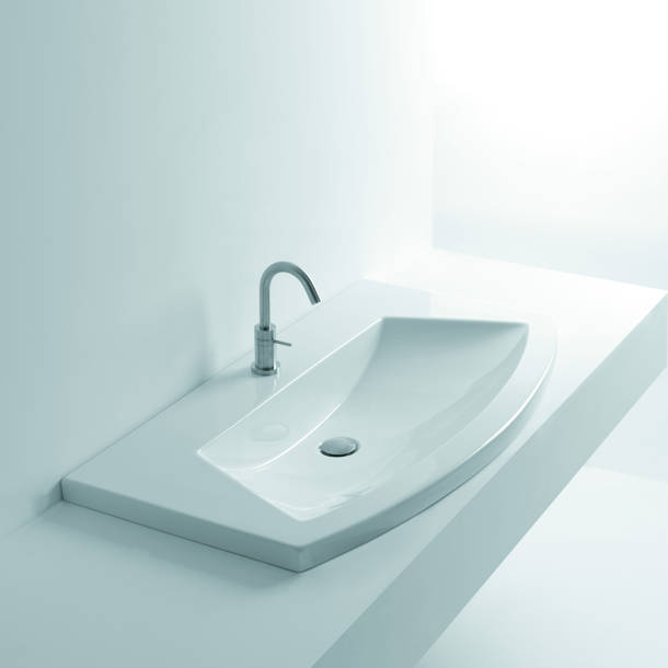 WS Bath Collections Whitestone 11.2'' Glossy White Ceramic Specialty ...