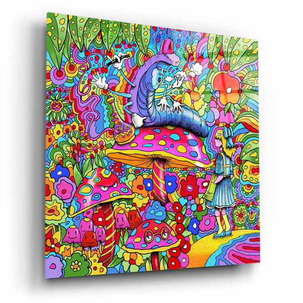 Trinx Epic Art 'Caterpillar Alice Square' By Howie Green Caterpillar ...