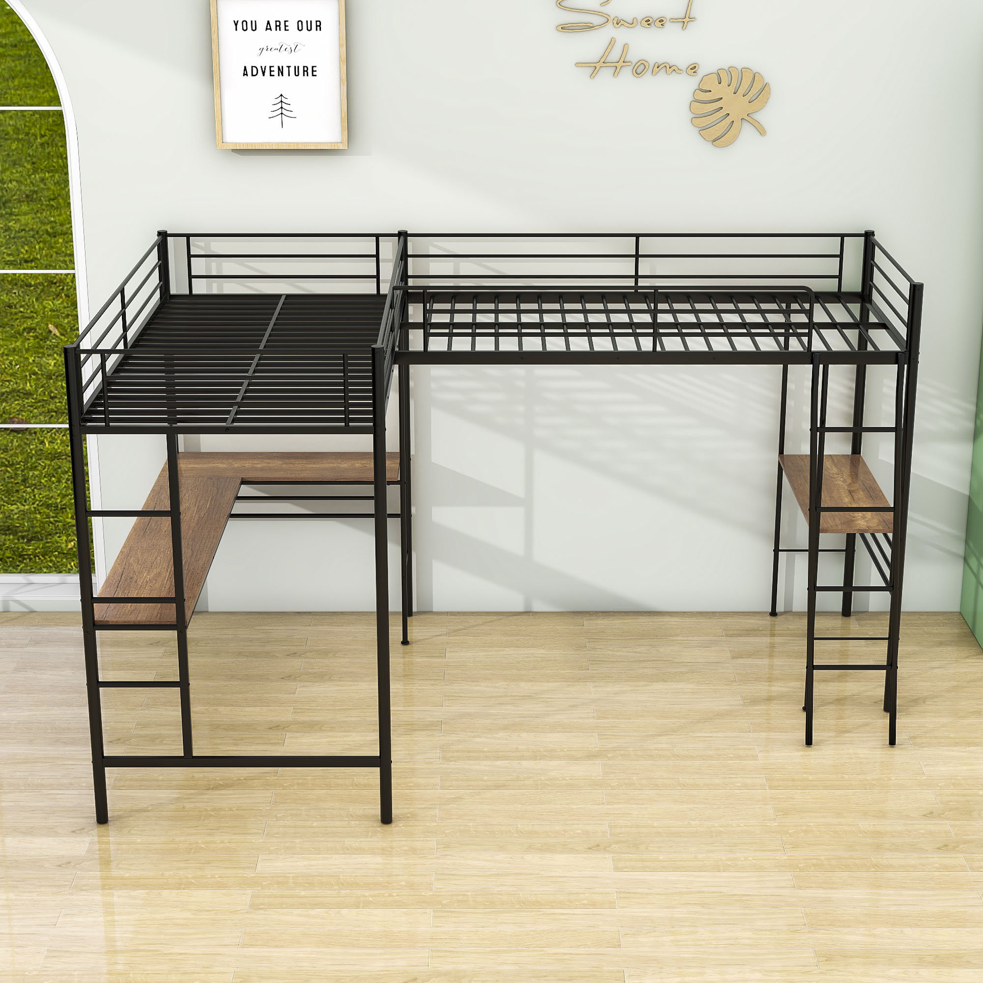 Isabelle & Max™ Liddington Twin Loft Bed with Built-in-Desk by Isabelle ...
